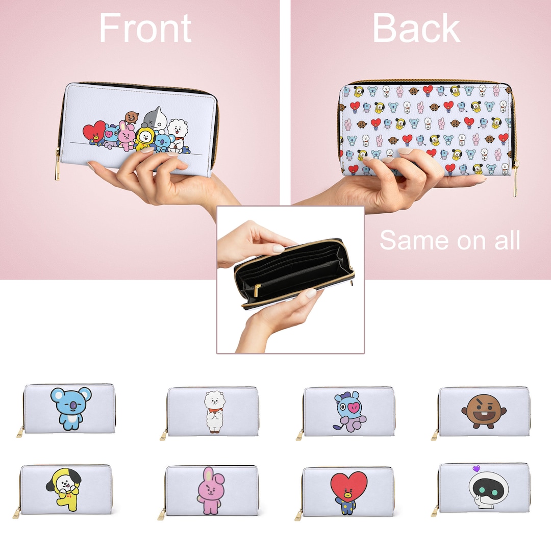 BT21 Entire Gang! Wallet - BTS Fanmade Design, Custom Bts Merch, Bts ...