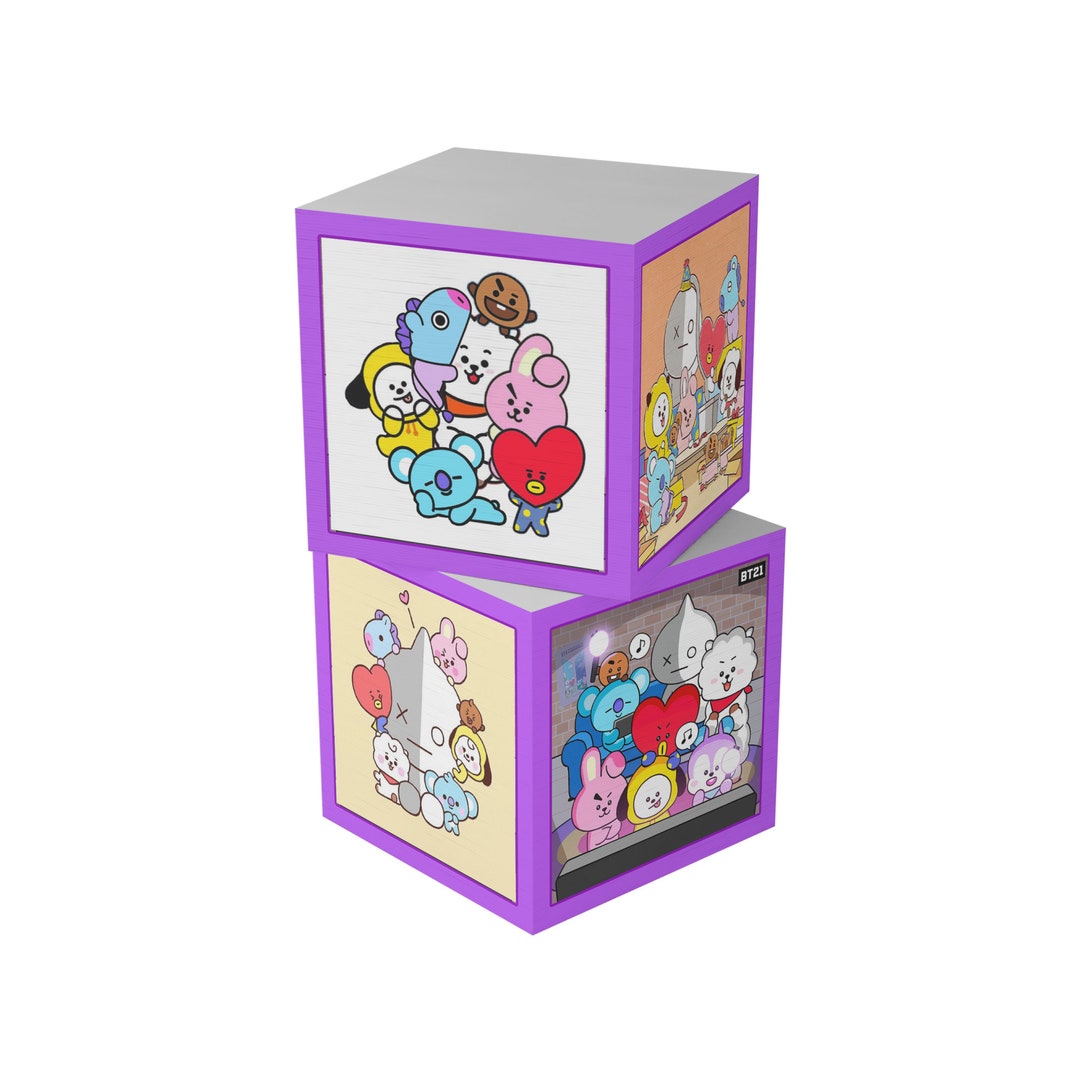 BT21 BTS Custom 3M Post-it® Notes Cubes Have 628 Sticky Notes in Full ...