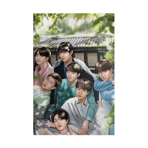 BTS OT7 Drawing Styled Jigsaw Puzzle - Available in 3 Sizes - Bt21 ...