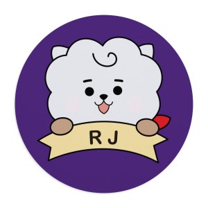 BTS & BT21 Inspired Fan Art Mouse Pads Koya, Mang, RJ, Shooky, Chimmy ...