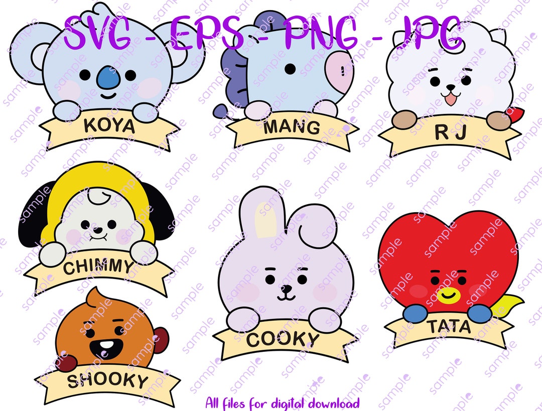 Bts Bt21 Instant Digital Download Instant Print Svg, EPS, Jpg, Png Bts ...