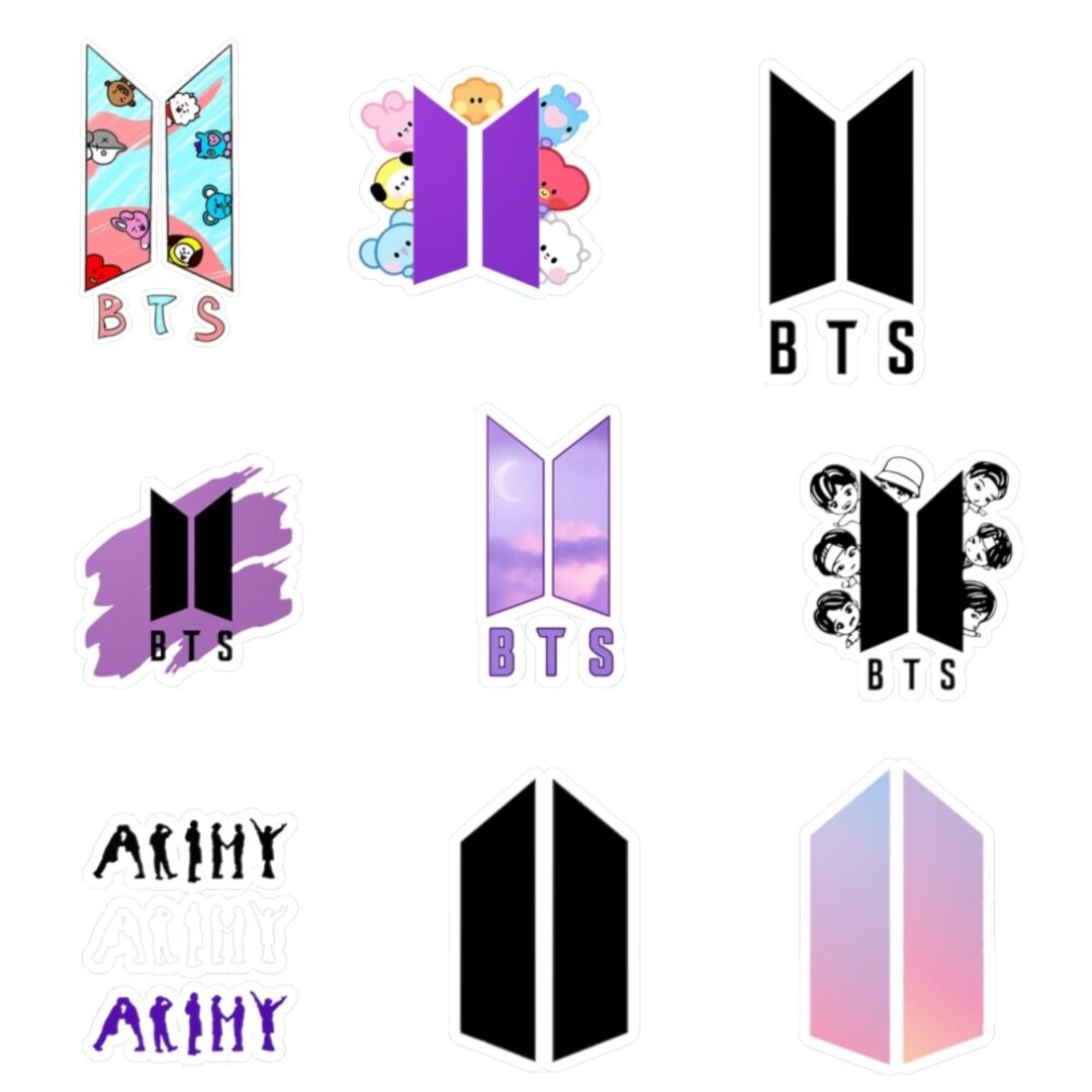 BTS BT21 Logo Car Decals - Die-cut Outdoor Stickers - Great for Cars ...