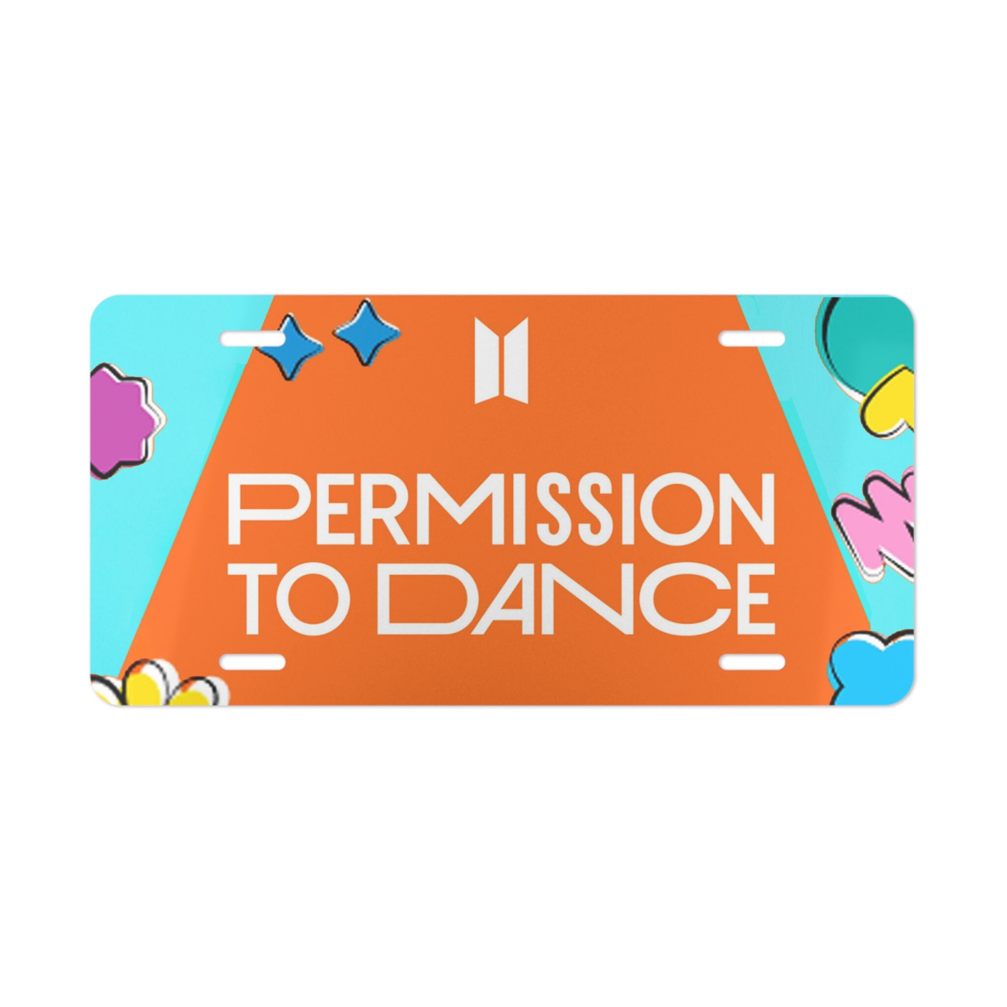 BTS Bt21 Permission to Dance Vanity Plate BTS License Plate - Etsy