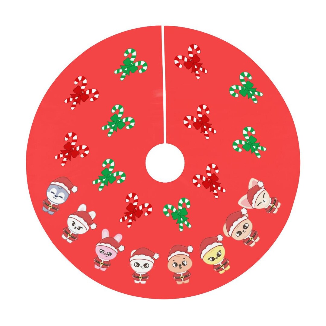 Stray Kids Skzoo Christmas Tree Skirt SKZOO & Candy Canes in Choice of ...