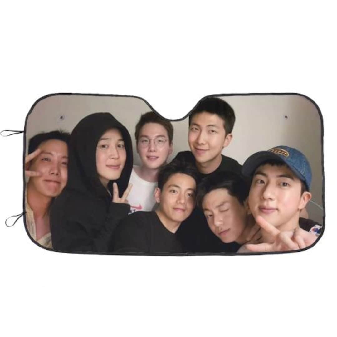 BTS Car Sun Shade - OT7 Military Hair Cuts - Now in 3 Sizes! BT21 Car ...