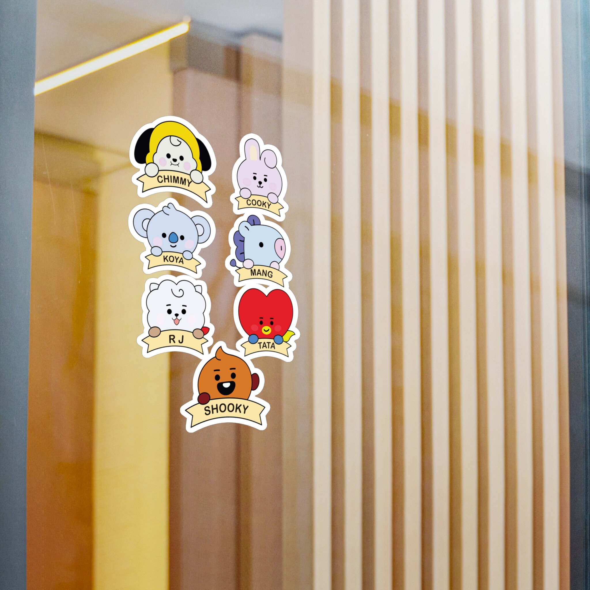 BTS BT21 Vinyl Sticker Decal Deco Set 7 Individual Stickers - Etsy