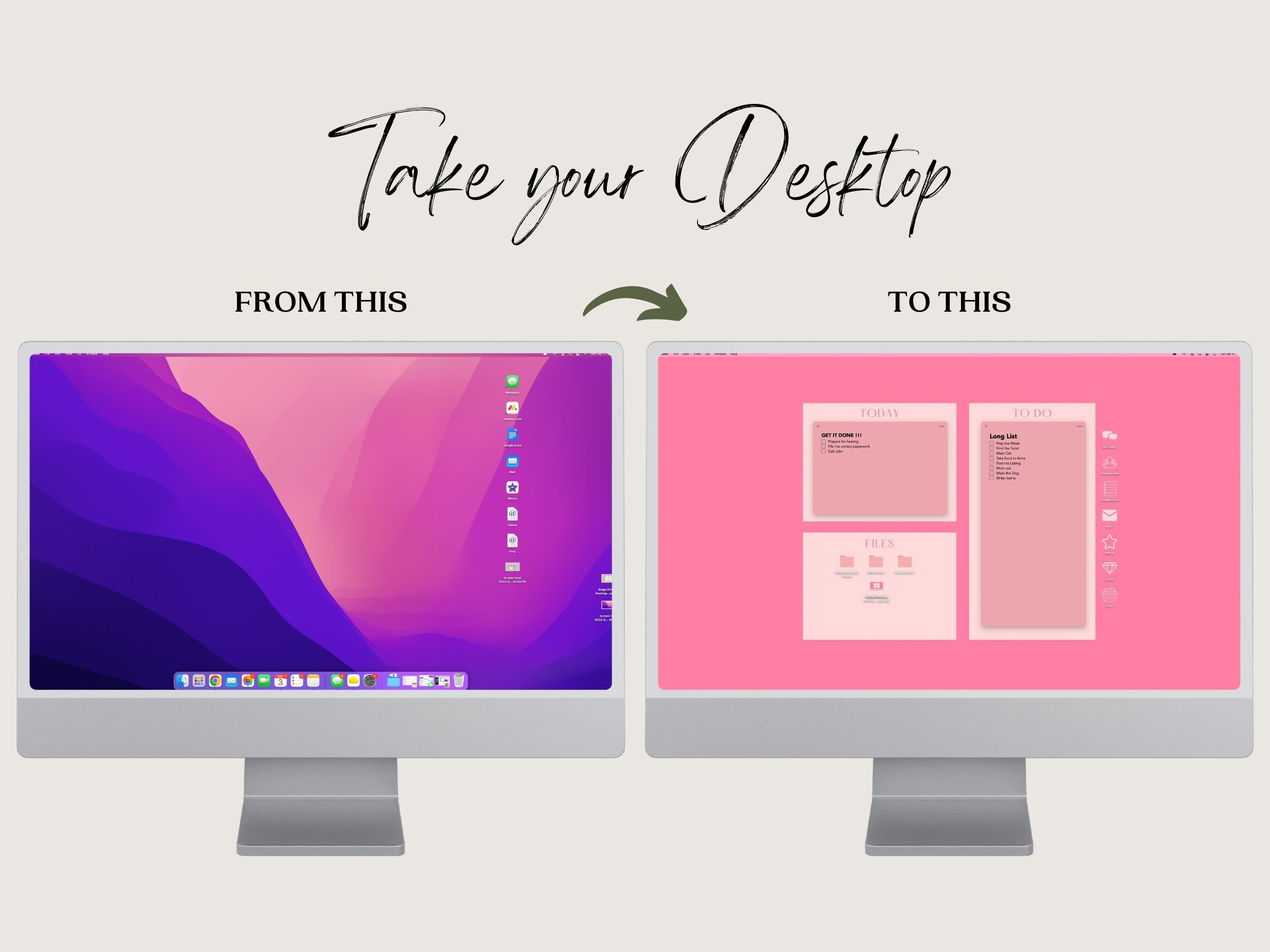 Minimalist Pink Desktop Wallpaper for Productivity and Focus｜desktop ...