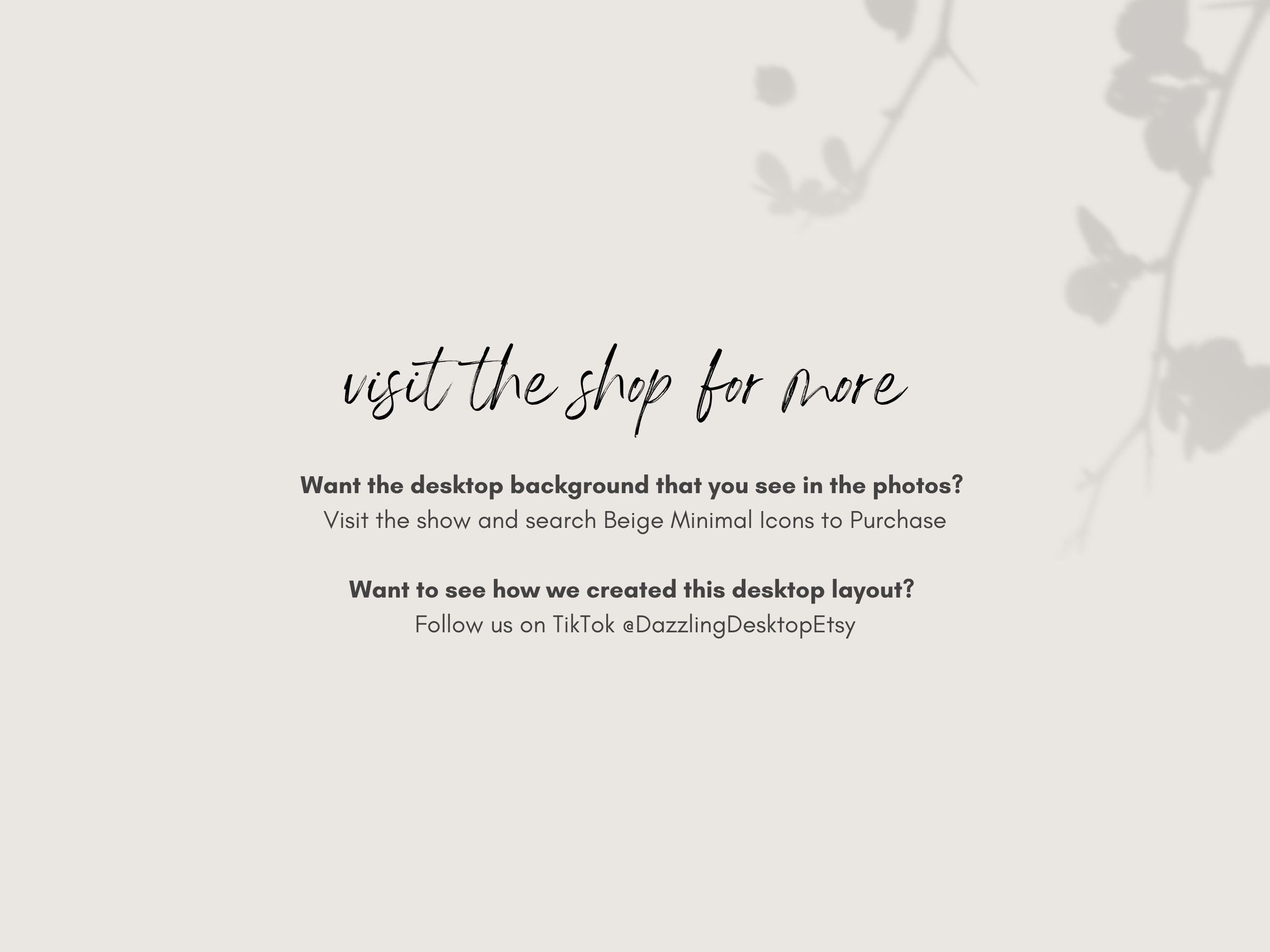 Beige Minimalist Desktop Icons for a Clean and Chic Workspace ｜desktop ...