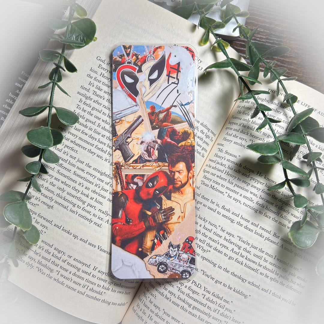 Deadpool & Wolverine Collage Laminated Bookmark Perfect Bookish Gift ...