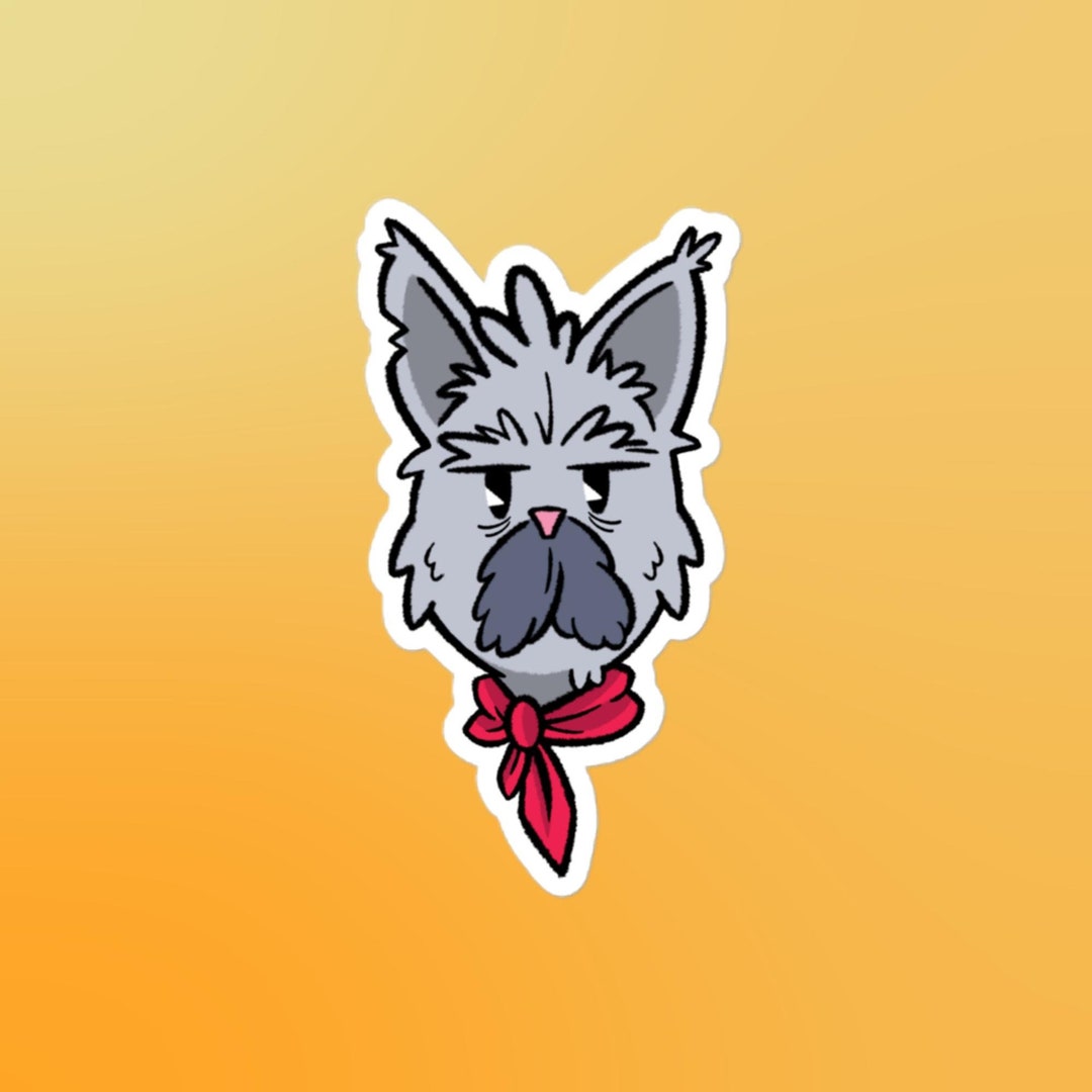 Cartoon Grumpy Cat Sticker | Wild West Cat Artwork | Gift for Cat ...