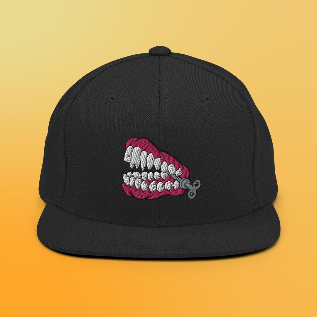 Cartoon Vampire Chattering Teeth Toy Snapback Hat - Etsy