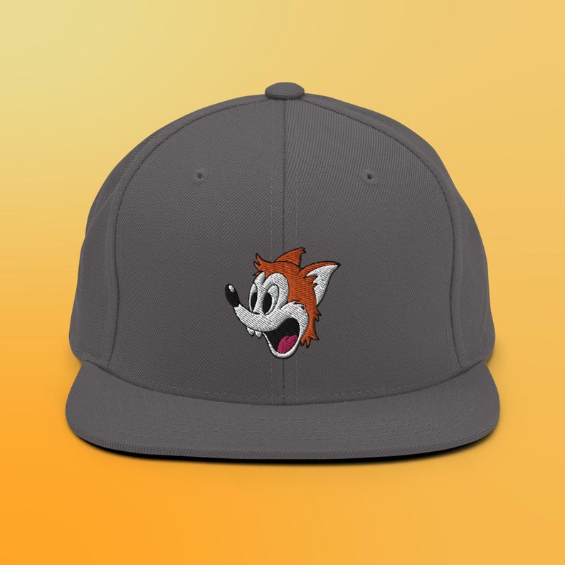 Cartoon Red Wolf / Red Fox Snapback Hat - Etsy