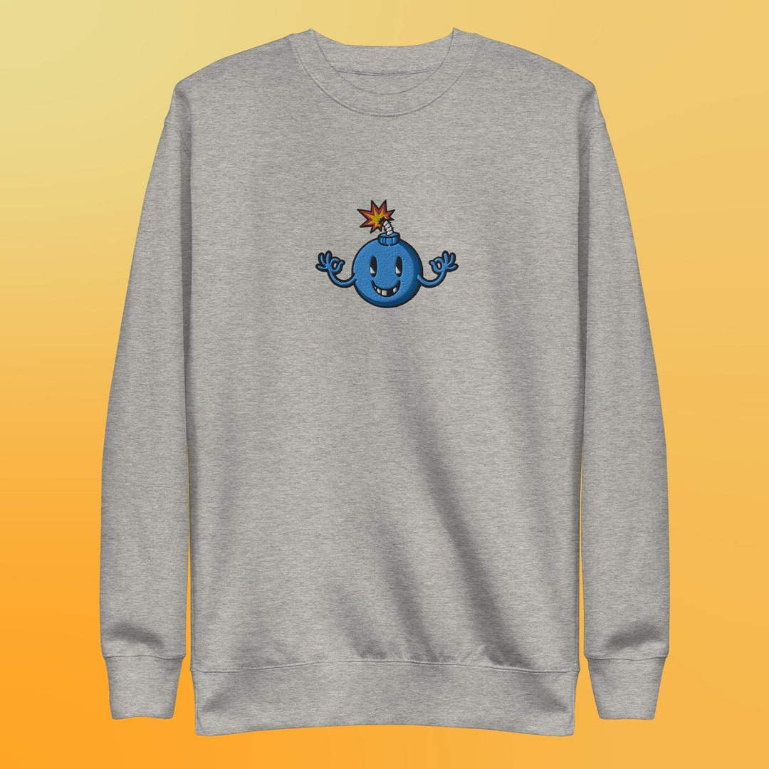 Embroidered Cartoon Blueberry Bomb Unisex Premium Sweatshirt - Etsy