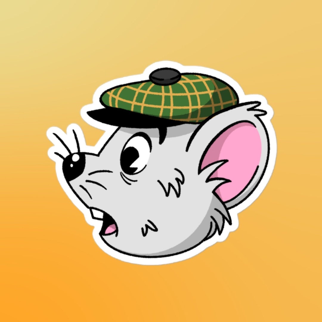 Cartoon Mouse Sticker | Vinyl Die Cut | Cute Kawaii Rodent Sticker ...