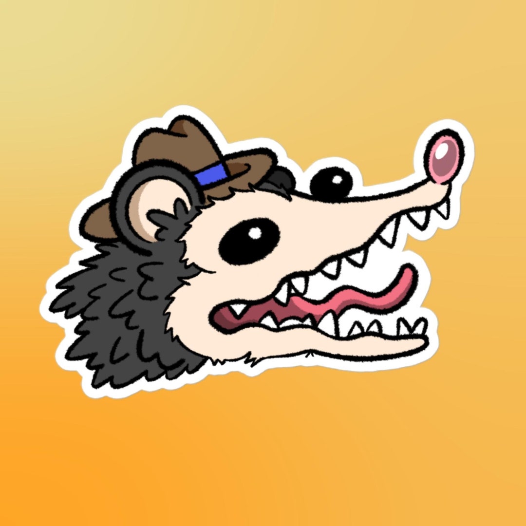 Cowboy Possum Sticker | Cartoon Possum Sticker | Possum Car Decal ...