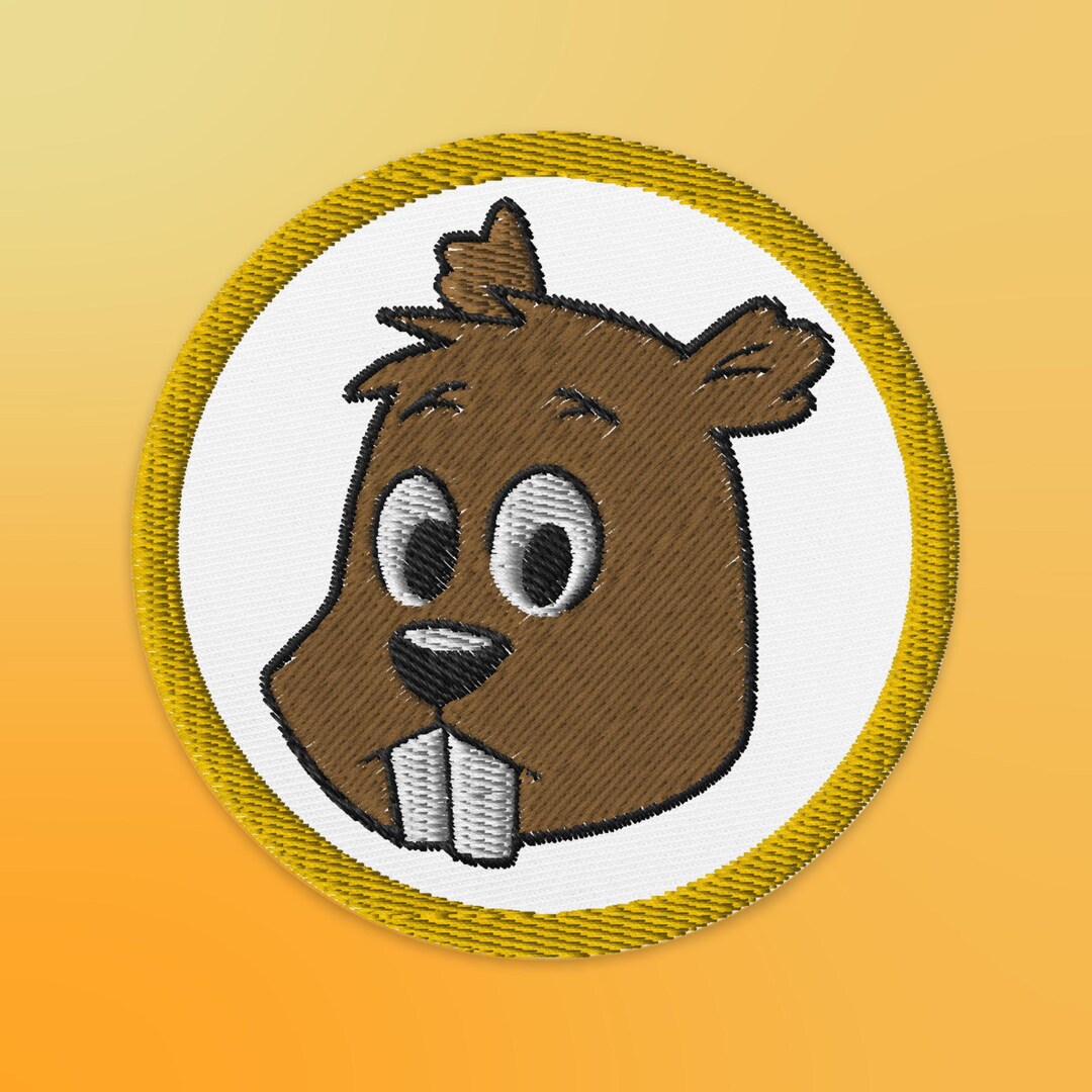 3" Cartoon Beaver Embroidered Iron on Patch | Beaver Sew on Patch ...