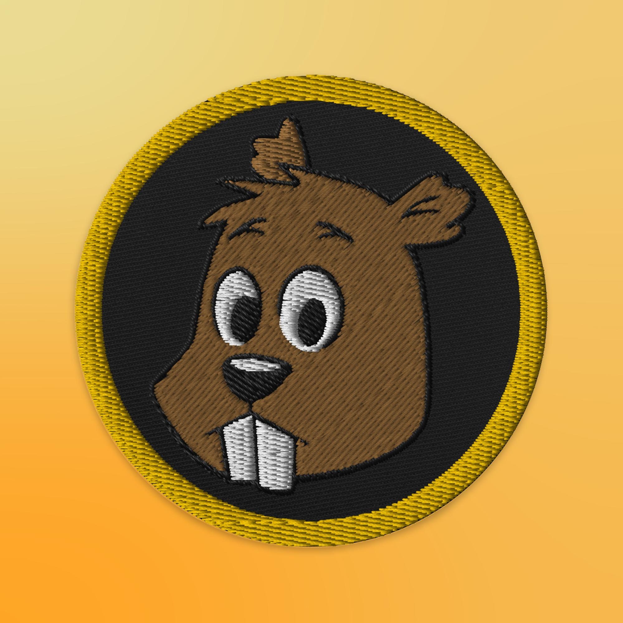 3" Cartoon Beaver Embroidered Iron on Patch | Beaver Sew on Patch ...