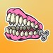 Cartoon Vampire Chattering Teeth Toy Sticker | Lowbrow Art | Car Decal ...