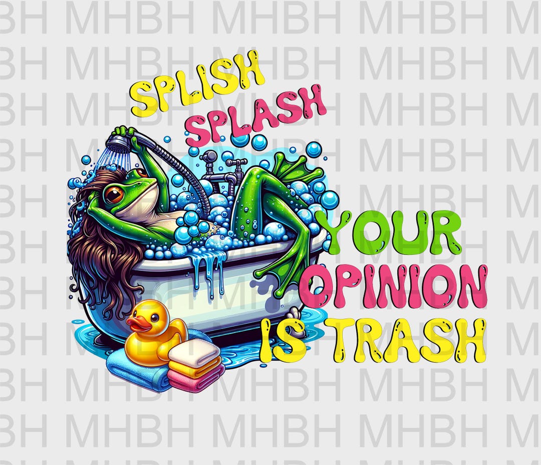 Splish Splash - AI Art PNG - Sublimation - Tshirt - Digital Image - Mug ...