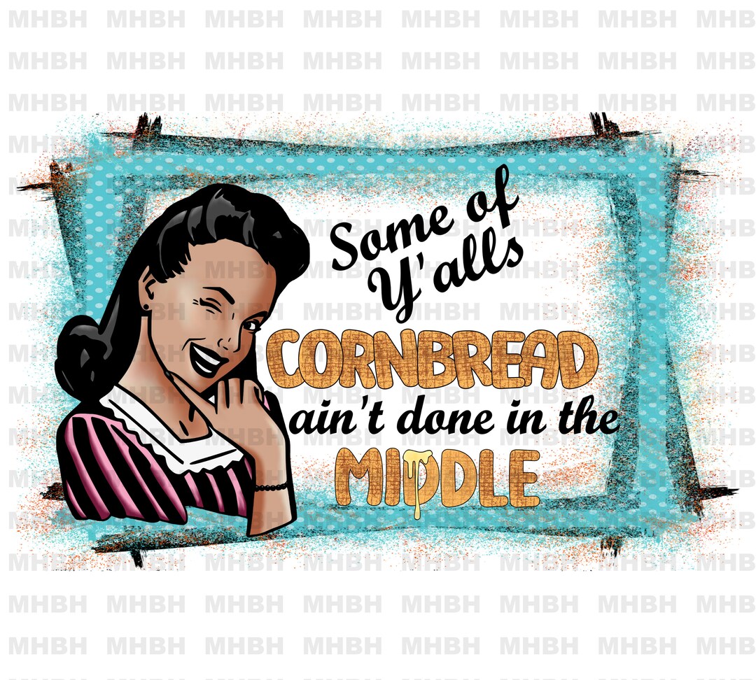 Retro Housewife Cornbread PNG: Funny Sublimation Design (digital Image ...