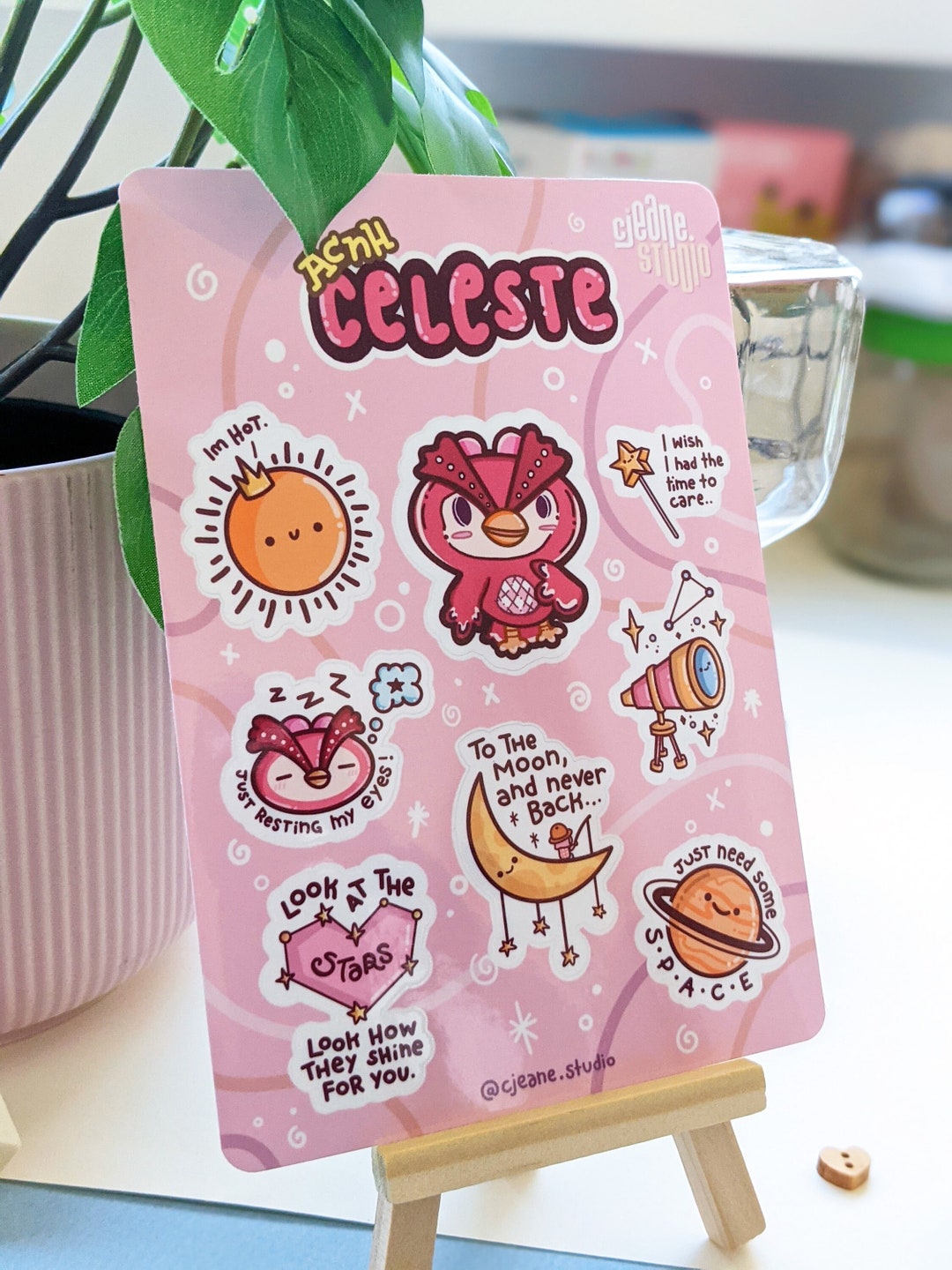 ACNH Celeste Vinyl Sticker Sheet Animal Crossing Stickers Cute ...