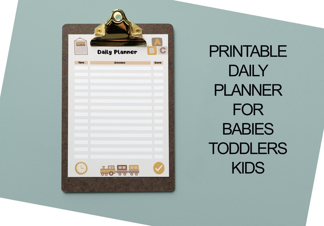 Printable Baby Toddler Kids Daily Planner, Daily Schedule, Daily Log ...