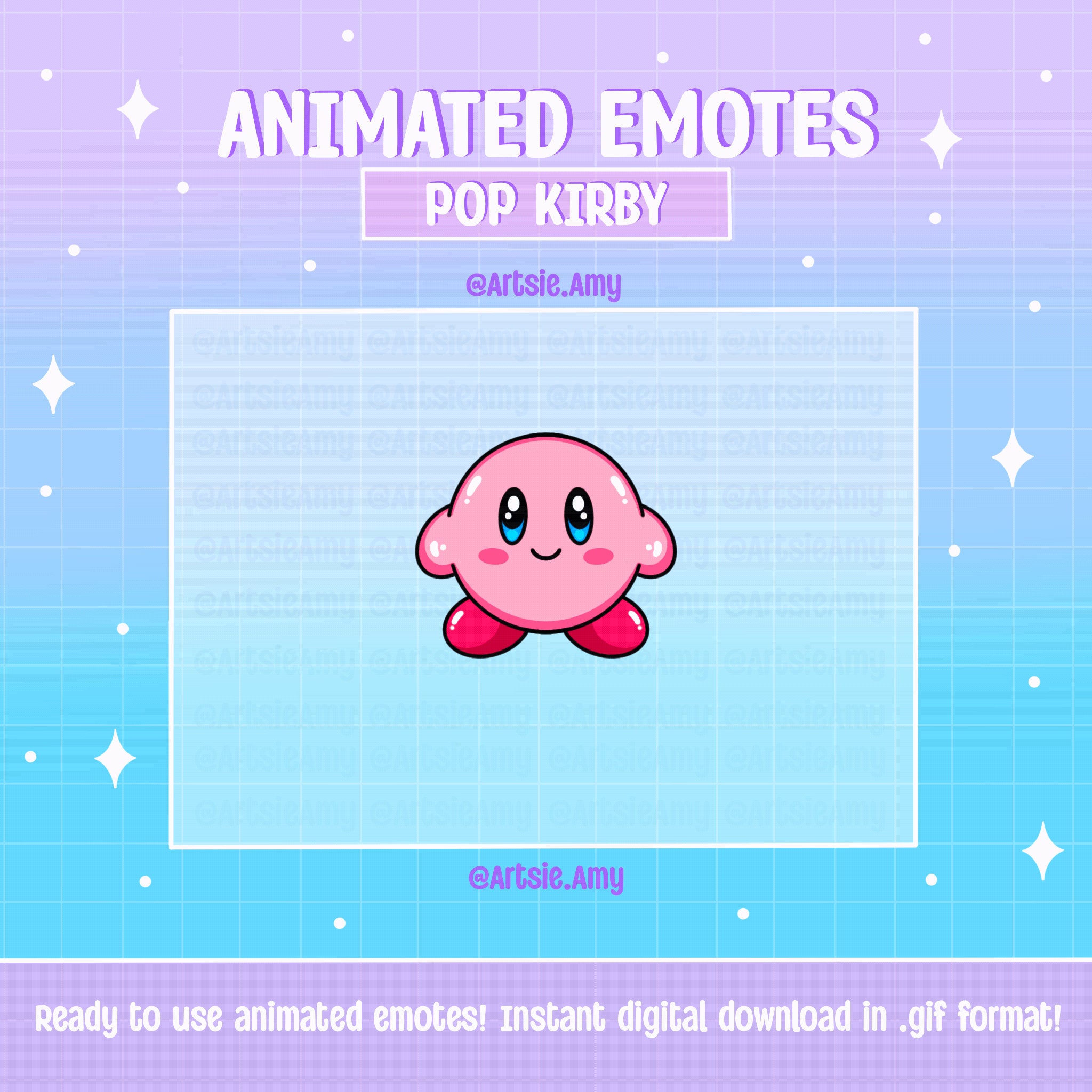 Animated Kirby Pop Emote - Etsy