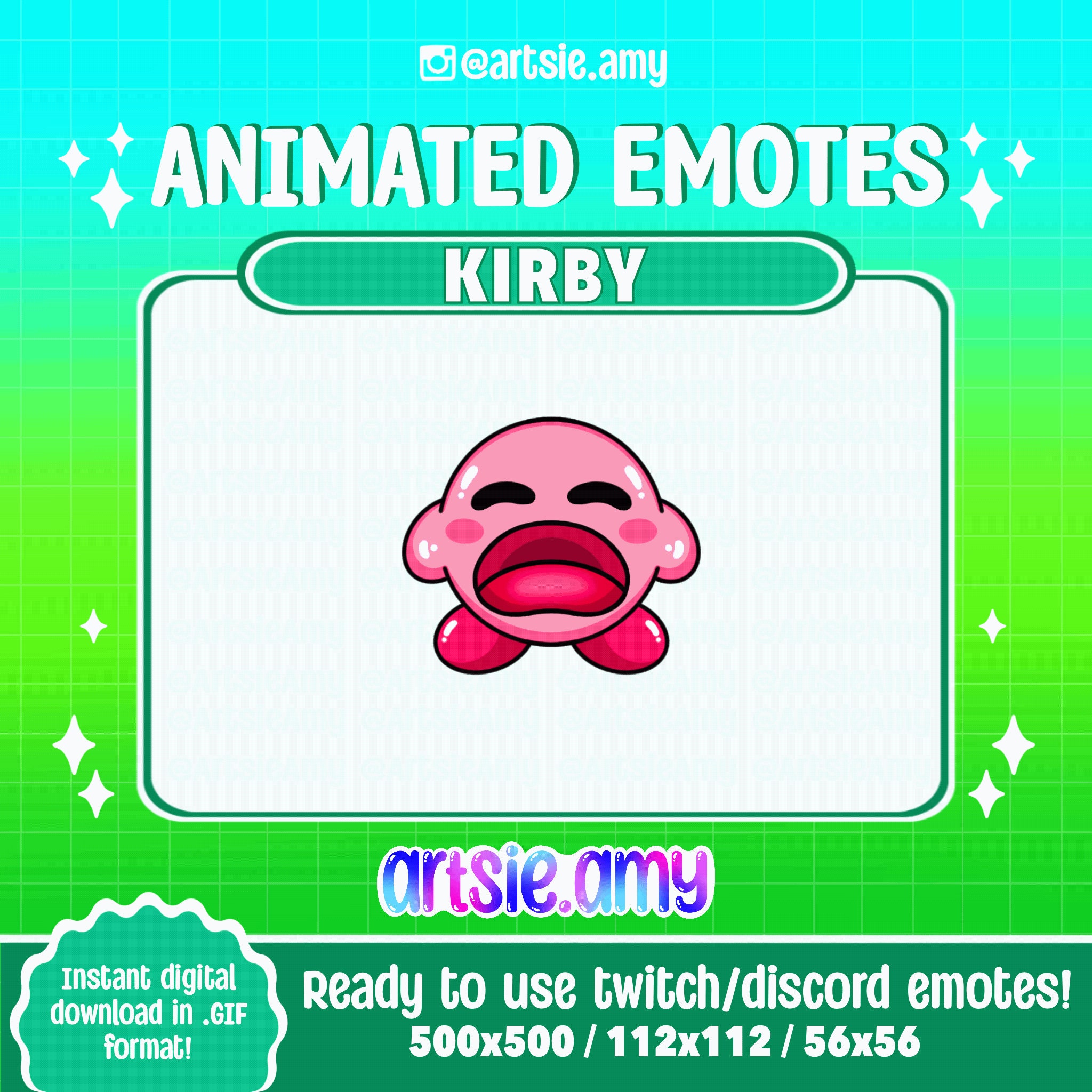 Animated Kirby Pop Emote - Etsy