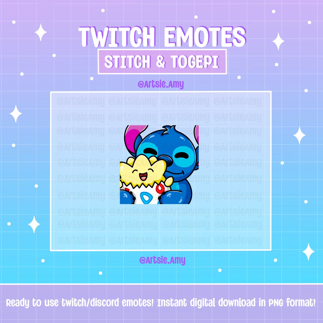 Stitch and Togepi Emote - Etsy