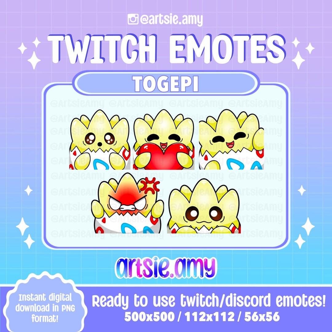Togepi Emotes - Etsy