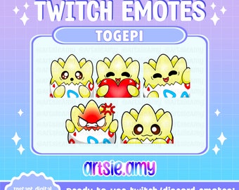 Togepi Emotes/ Togepi Chibi/ Emotes Discord/ Emotes Twitch - Etsy