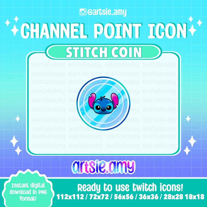 Stitch Coin Channel Point Icon - Etsy