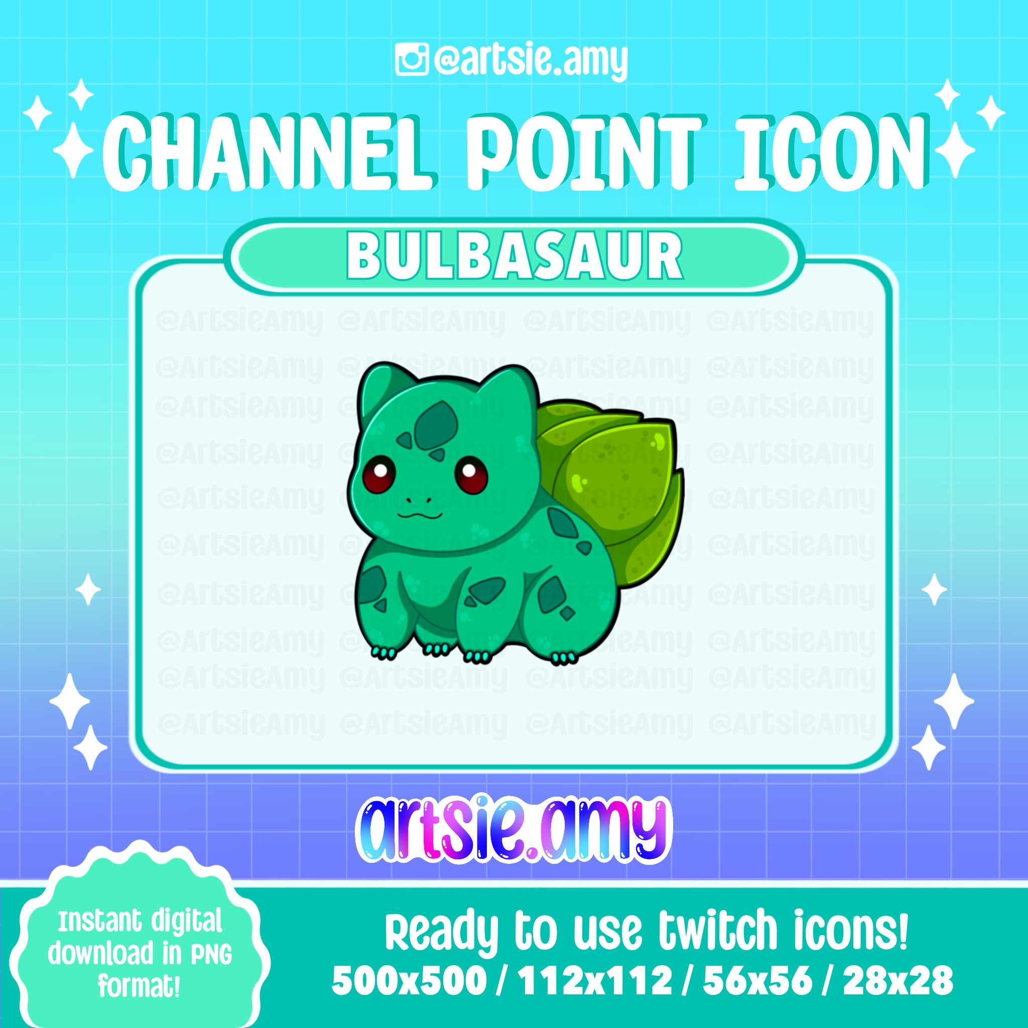 Bulbasaur Channel Point Icon - Etsy