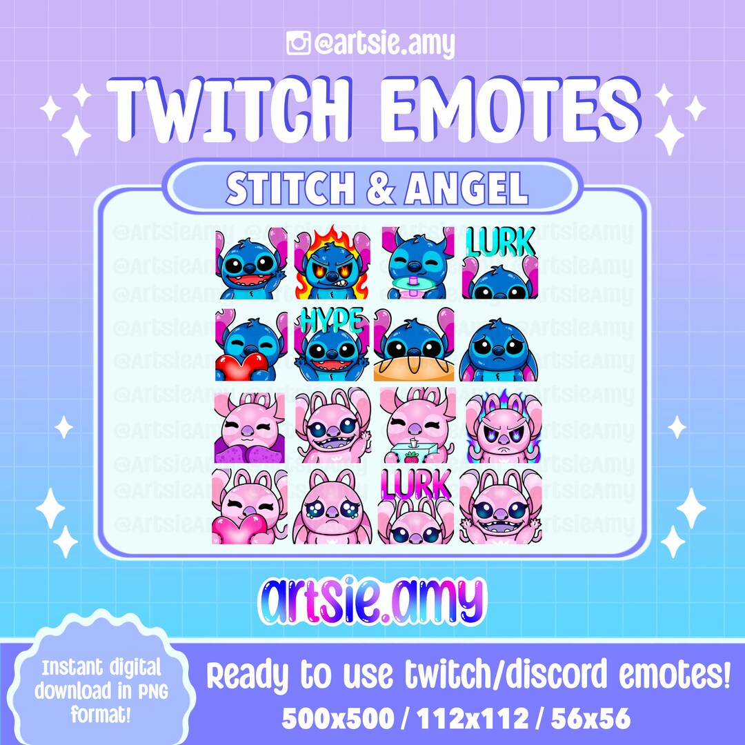 Stitch and Angel Emote Bundle - Etsy
