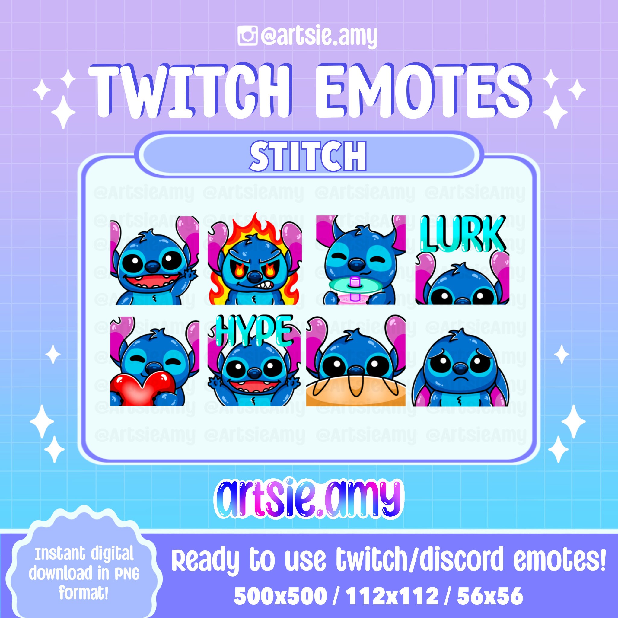 Stitch Emotes - Etsy