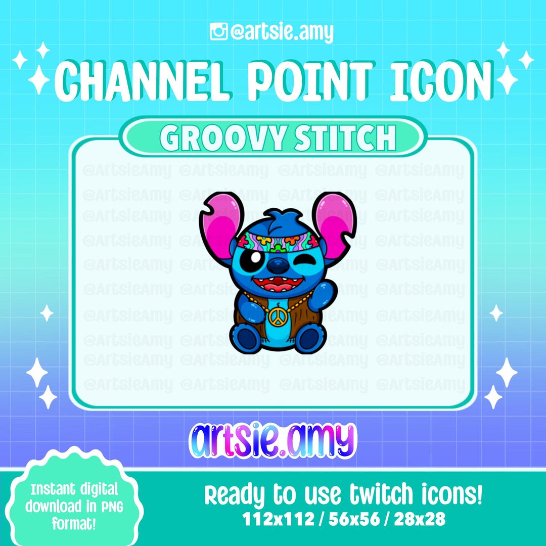 Groovy Stitch Channel Point Icon - Etsy