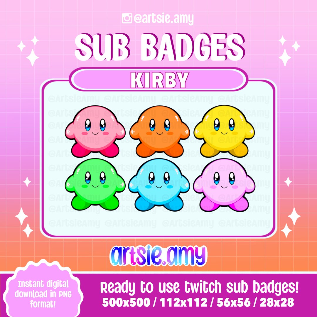 Kirby Sub Badges - Etsy