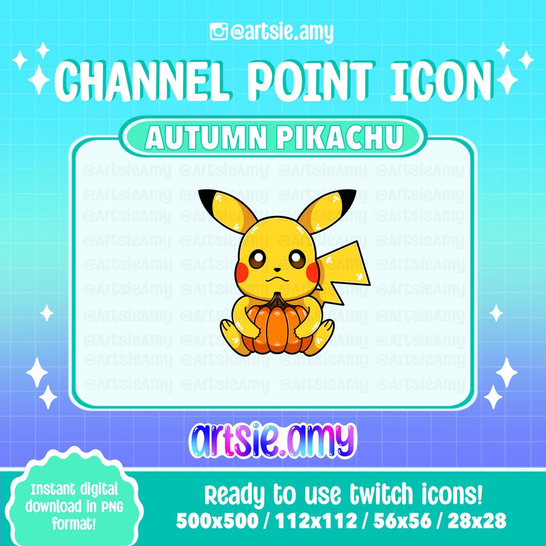 Autumn Pikachu Channel Point Icon - Etsy