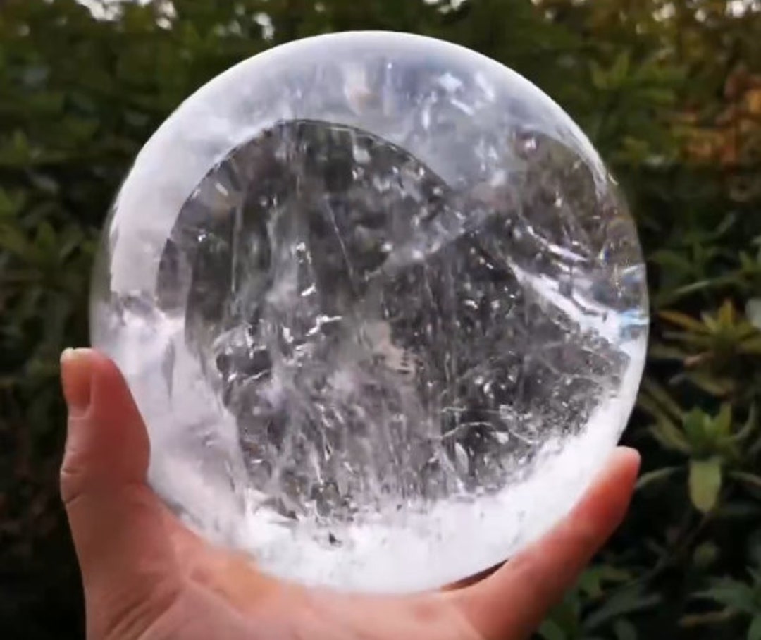 Large Quartz Natural Crystal Clear Ball Clarity for Scrying - Etsy