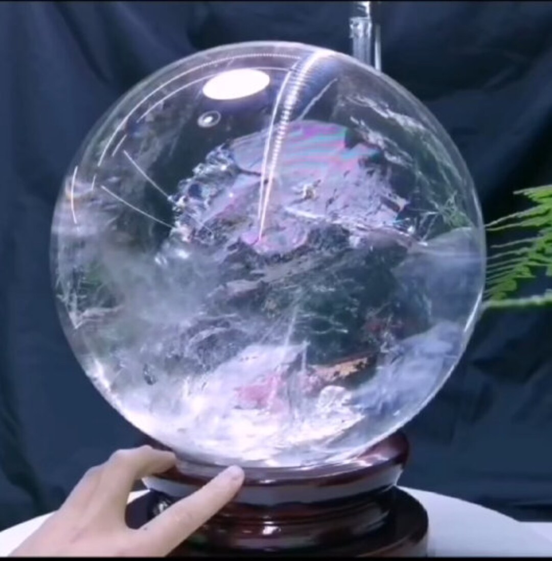 Large Quartz Natural Crystal Clear Ball Clarity for Scrying, Meditation ...