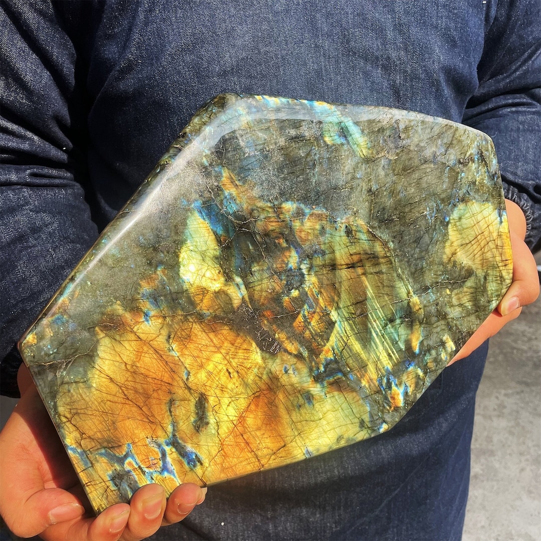 27.21lblabradorite Quartz Crystal Spectrolite Mineral Reiki - Etsy