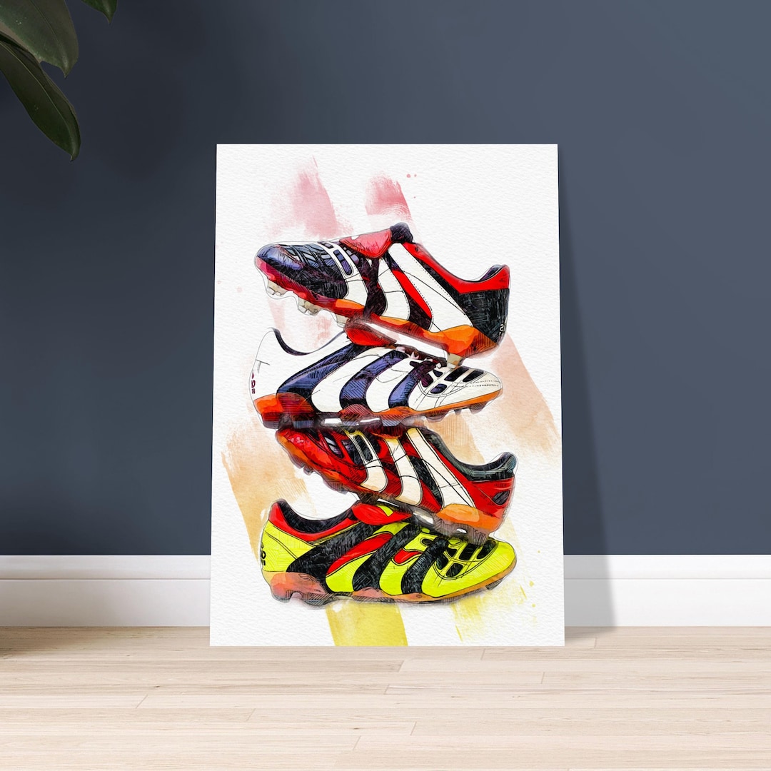 Zidane Beckham Predator Football Boots Poster: World Cup Wall Art - Etsy