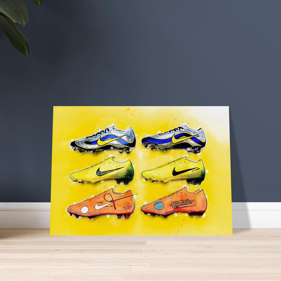 Vapor Football Boots Poster World Cup 1998 Brazil Ronaldo Football ...