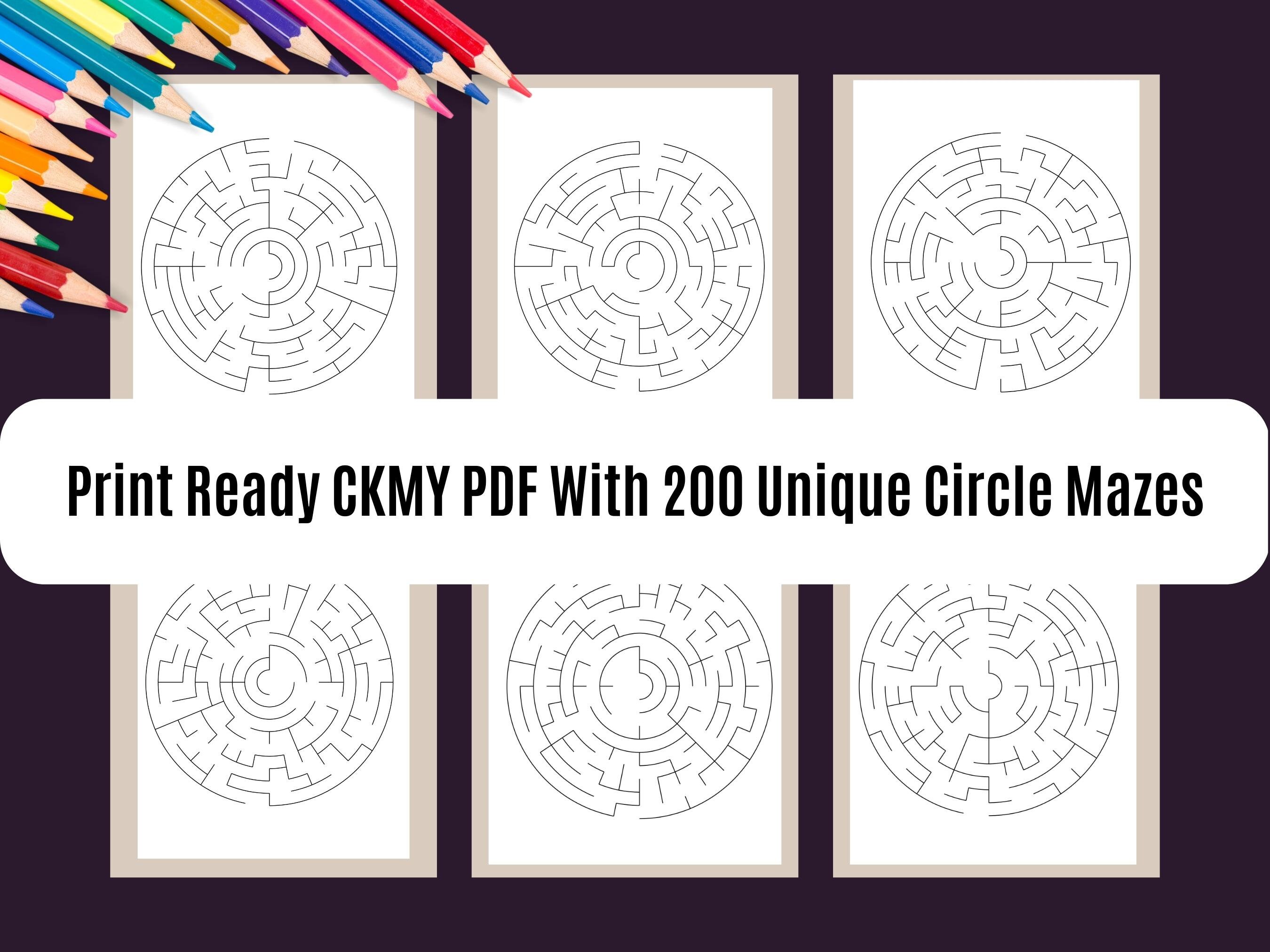 PLR 200 Circle Mazes, Printable Mazes, Circle Mazes for Kids, Puzzle ...