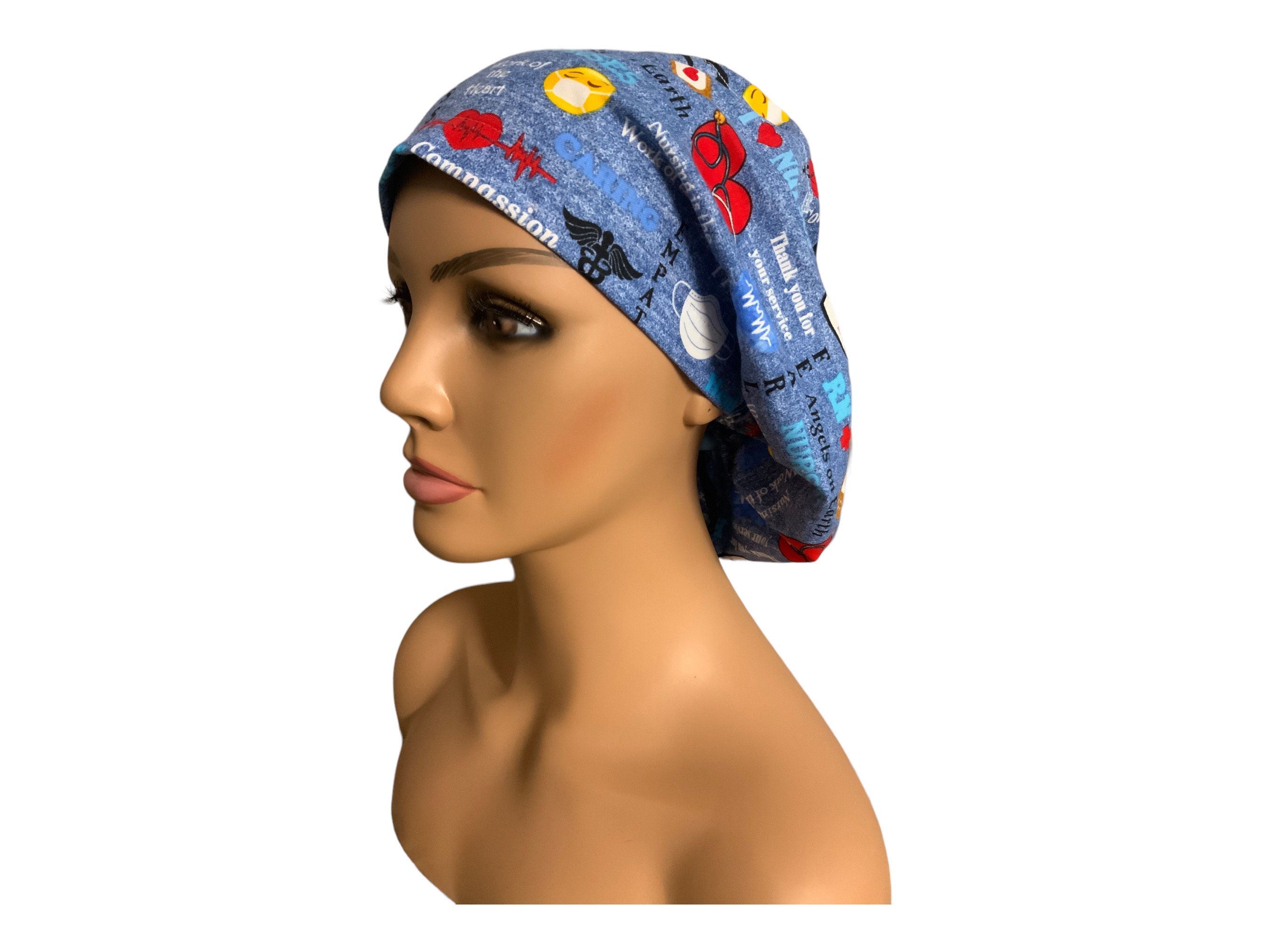 Nurse, Healthcare, Bouffant, European,scrub, Surgical, Bonnet or Hair ...