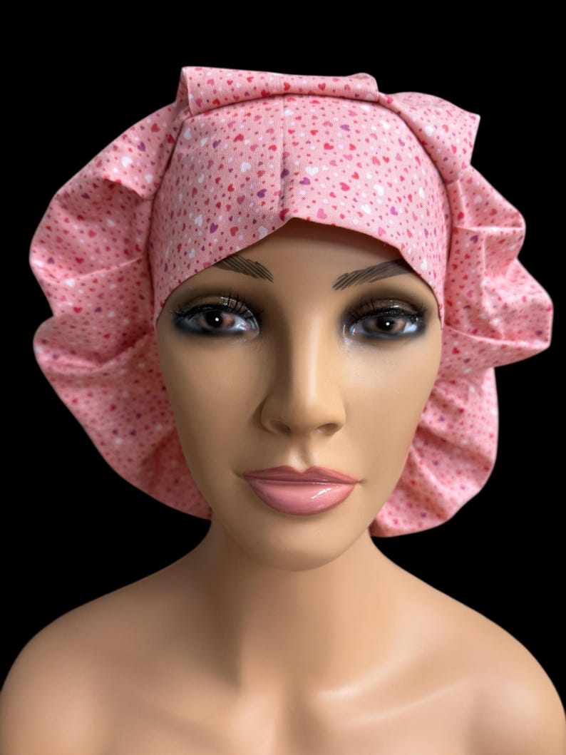 Petite Hearts, Valentine’s Day Bouffant, European, Scrub, Surgical ...