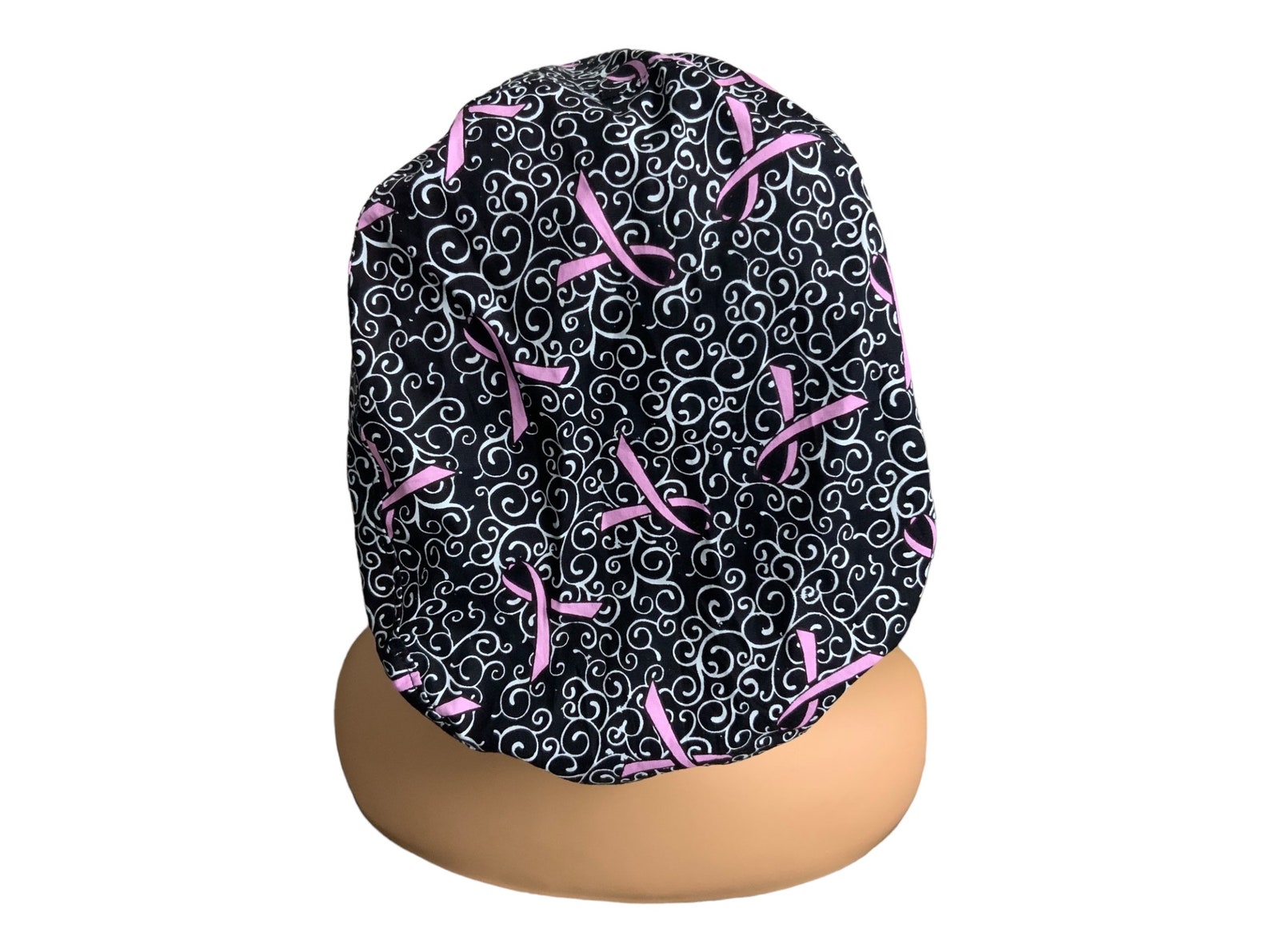 Breast Cancer, European, Scrub, Surgical, Bonnet or Hair Covering Hat ...
