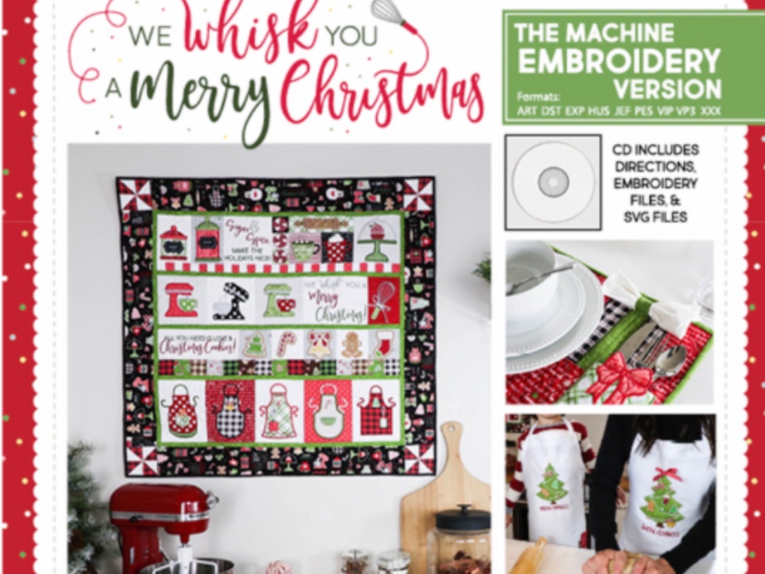 We Whisk You a Merry Christmas, Machine Embroidery Kimberbell - Etsy