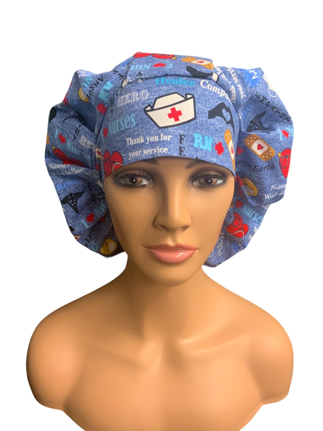 Nurse, Healthcare, Bouffant, European,scrub, Surgical, Bonnet or Hair ...