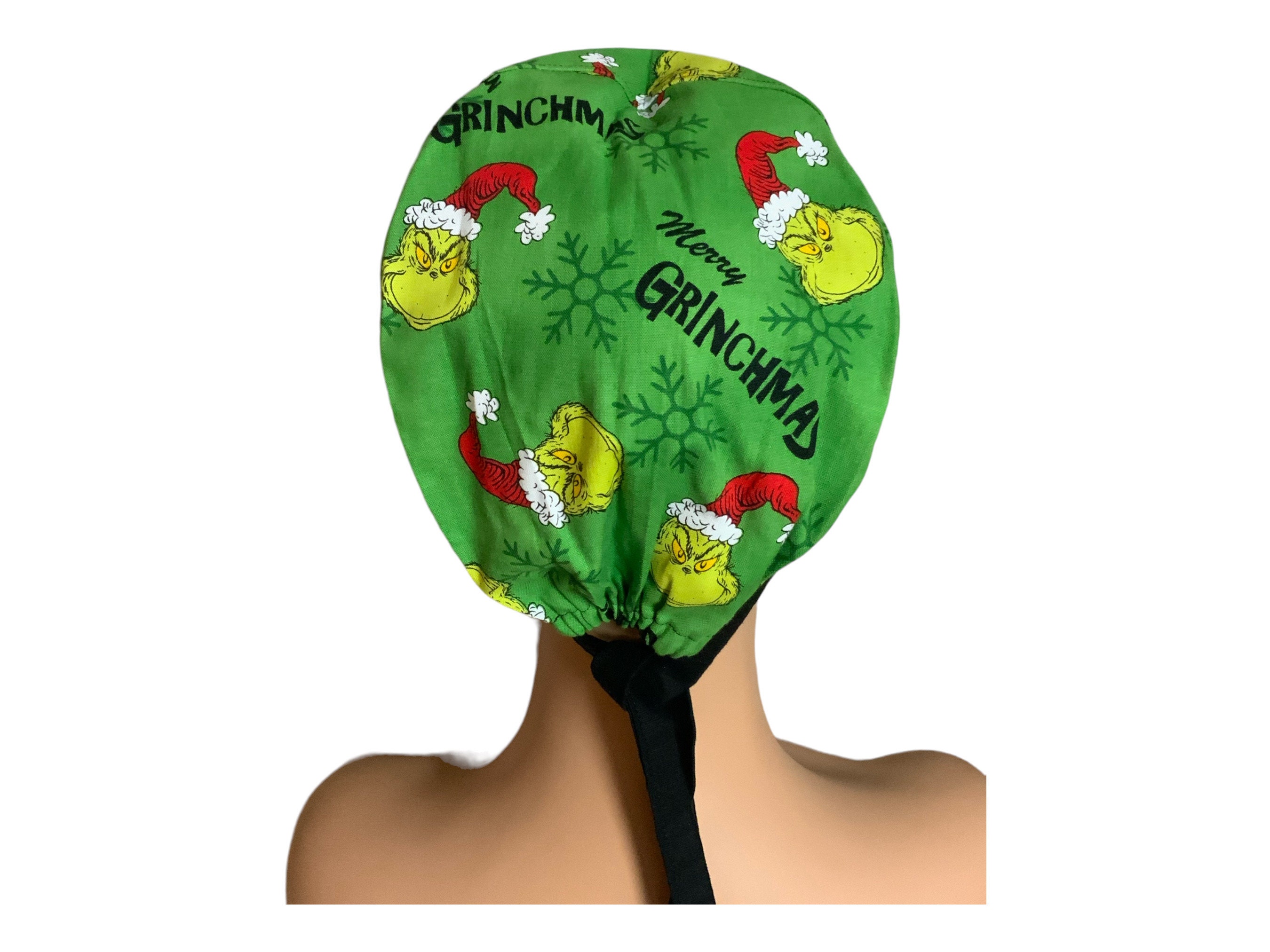 Green or Red Grinch, Bouffant, Scrub, Surgical, Bonnet or Hair Covering ...
